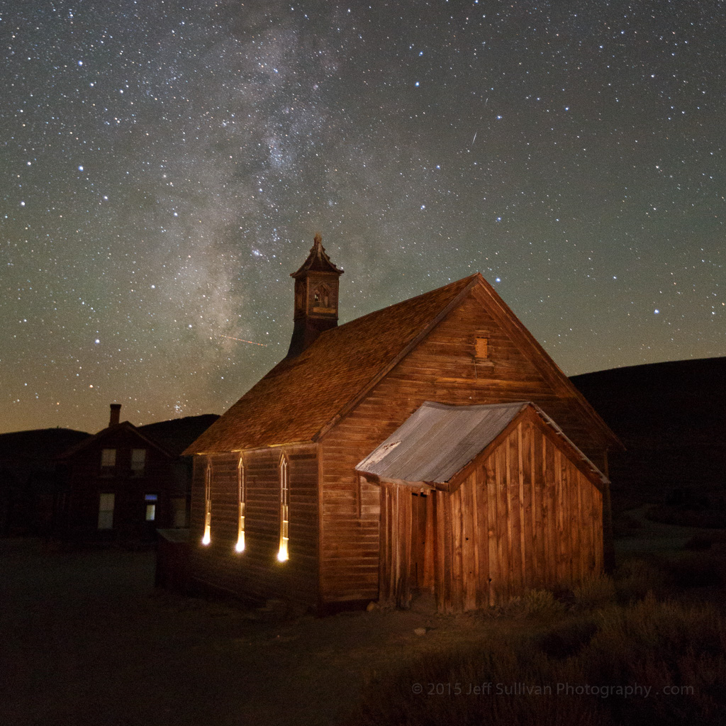 Milky Way Over Bodie Church - Great Basin School of Photography